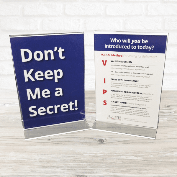 The V.I.P.S. Method™ Desktop Reminder - Referral Coach
